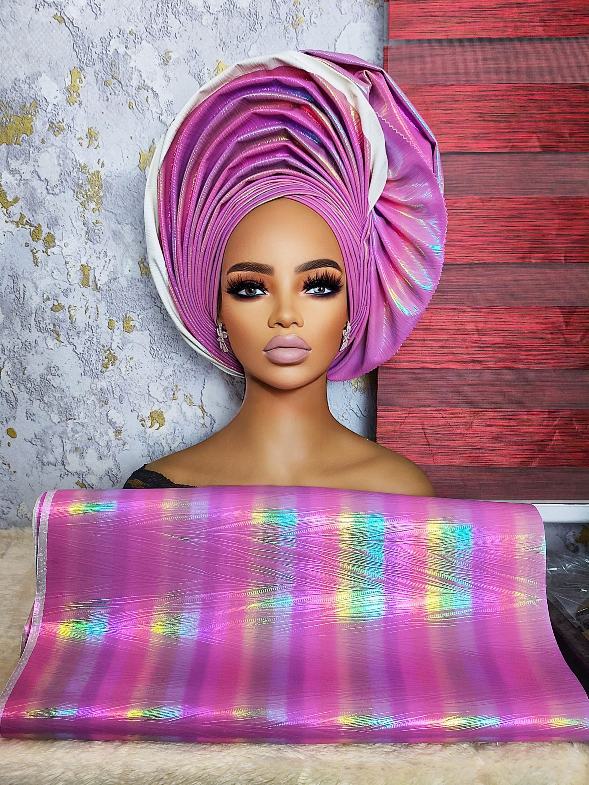 Pink Metallic Glossy Autogele and Ipele set – Somtico Fashion Hub